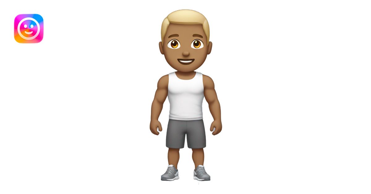 fitness trainer male light skin tone emoji | AI Emoji Generator