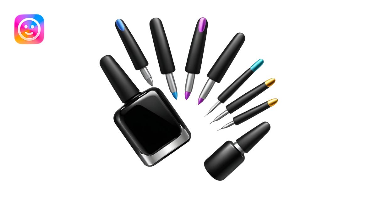 nail art equipment black emoji | AI Emoji Generator