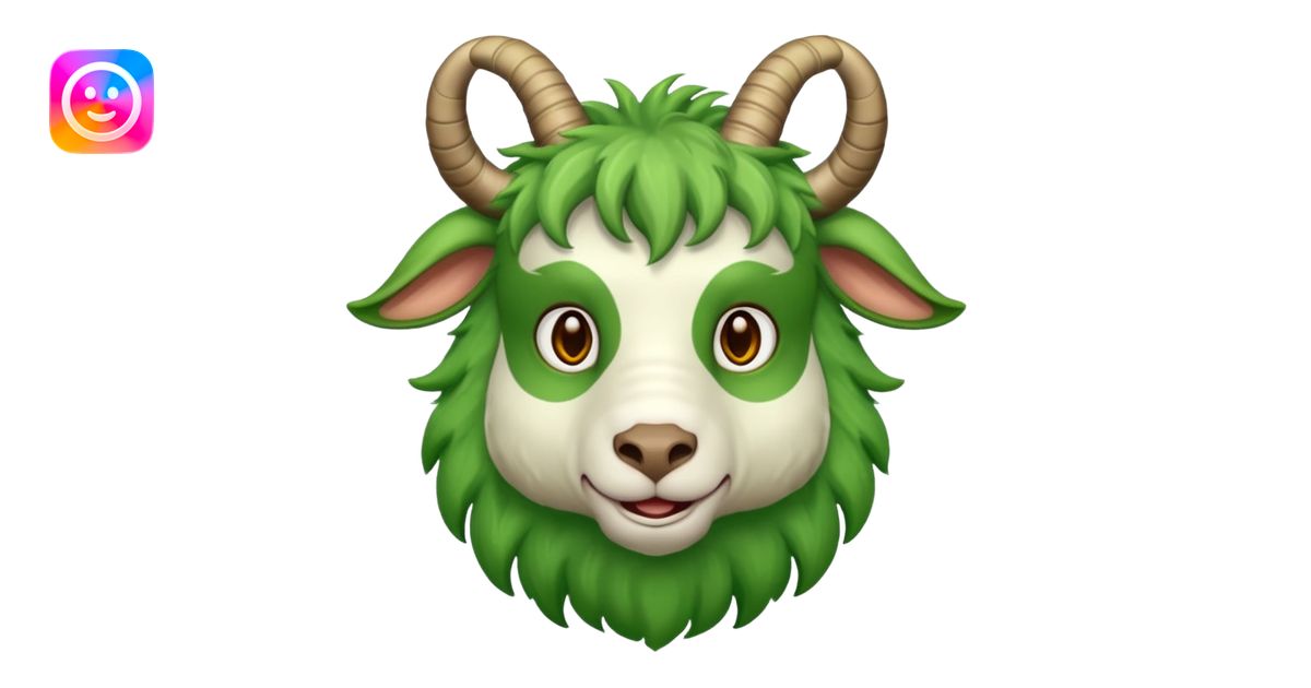 Green goat emoji | AI Emoji Generator