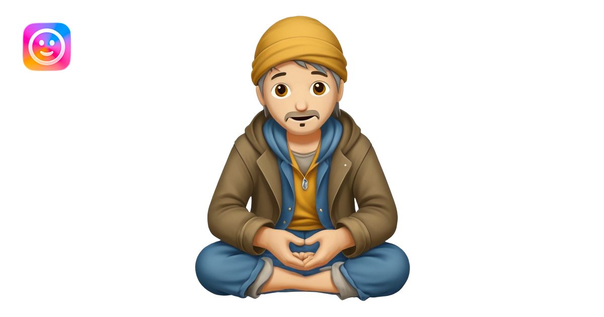 beggar who is also a homeless person poor with damaged clothing but ...