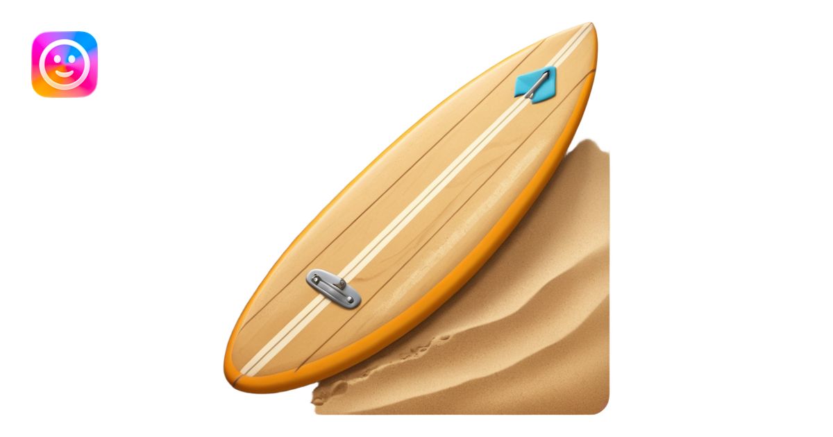 Surfboard Stuck in Sand emoji | AI Emoji Generator
