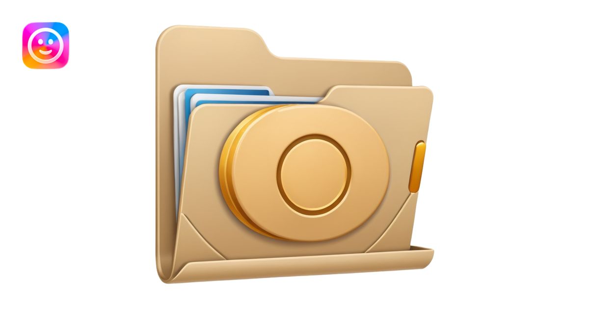 empty folder icon, simple, neutral color, no contents visible emoji ...
