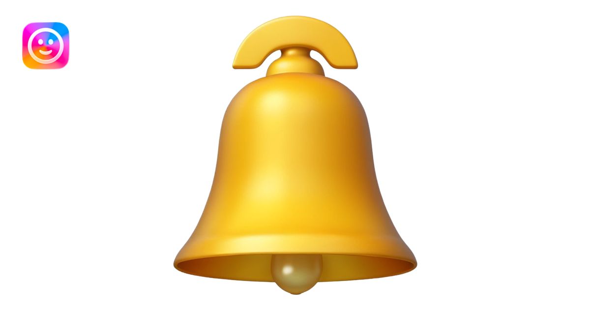Generate a high-quality image of a generic yellow bell, classic shape ...
