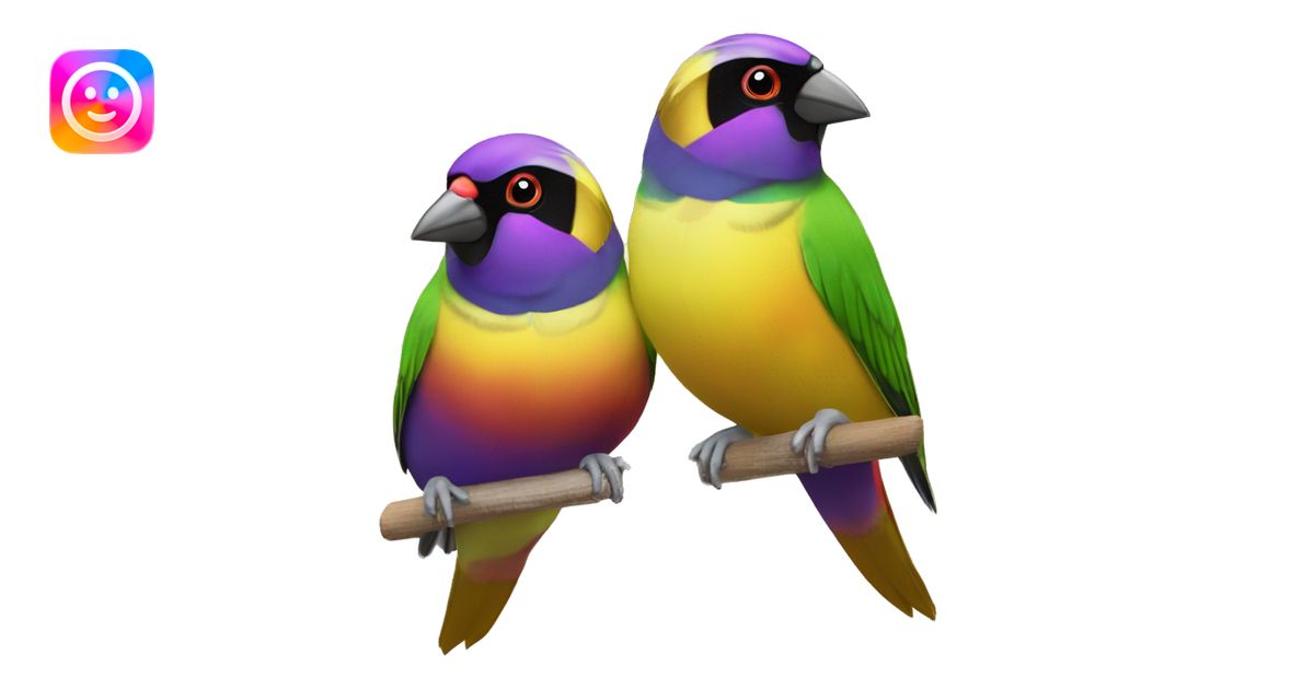 A pair of Gouldian finches emoji | AI Emoji Generator