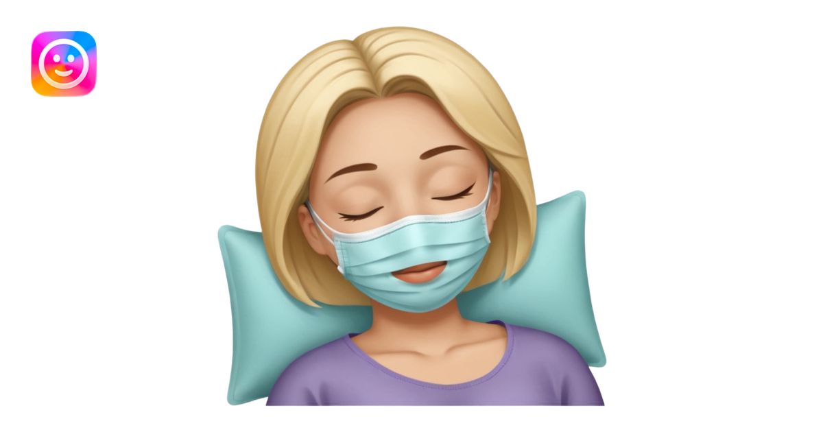 Lady with face mask spa beauty full face relaxing emoji | AI Emoji ...