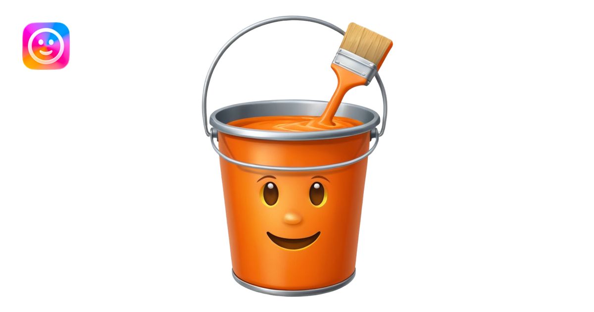 orange paint bucket emoji | AI Emoji Generator