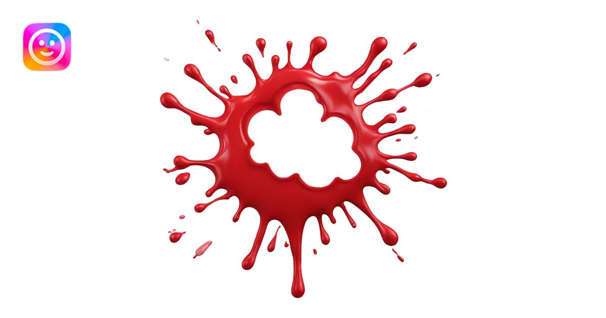 red paint splash emoji emoji | AI Emoji Generator