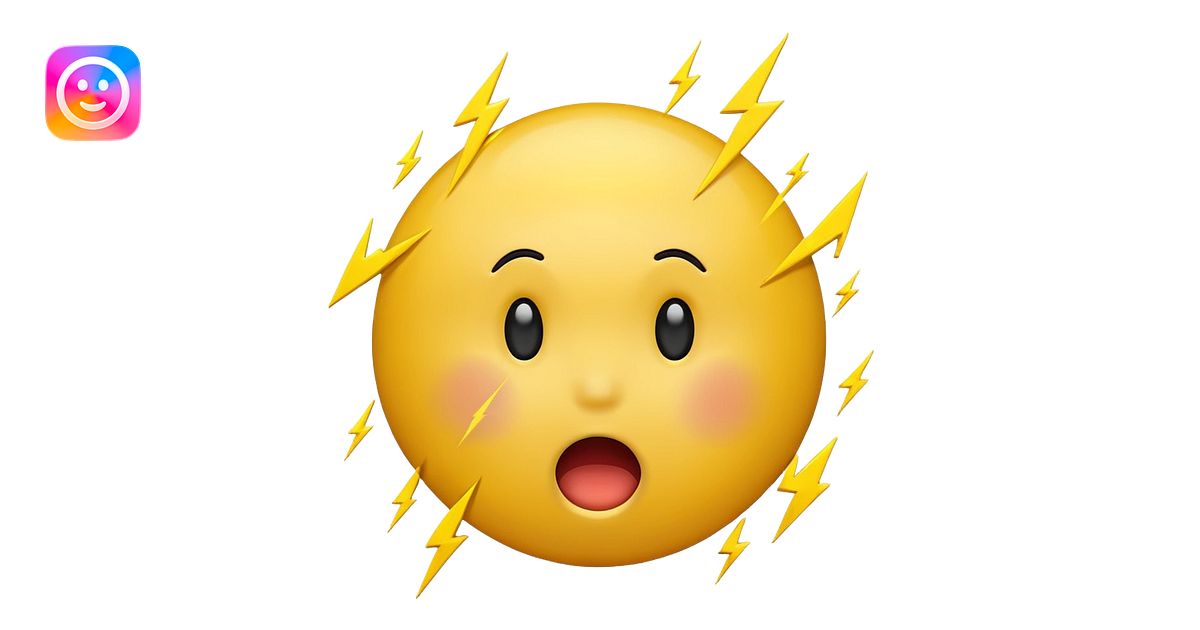 Smiley foudroyé orage emoji | AI Emoji Generator