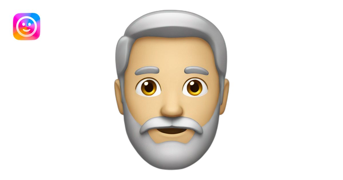 Smart man with beard emoji | AI Emoji Generator