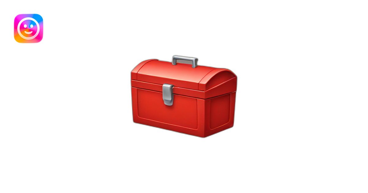 open red tool box emoji | AI Emoji Generator