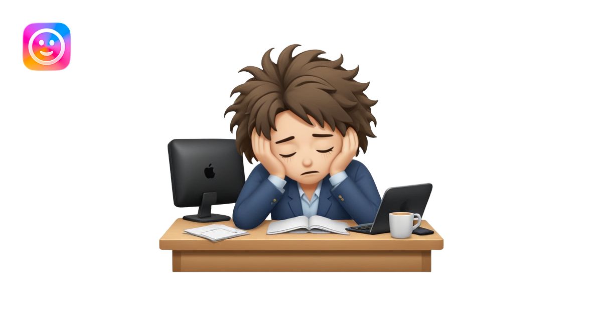 falling asleep at work emoji | AI Emoji Generator
