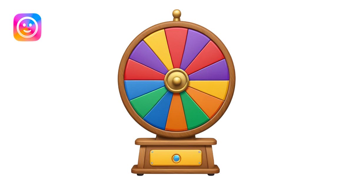 can you make me a prize wheel with the colors red, yellow, green, blue ...