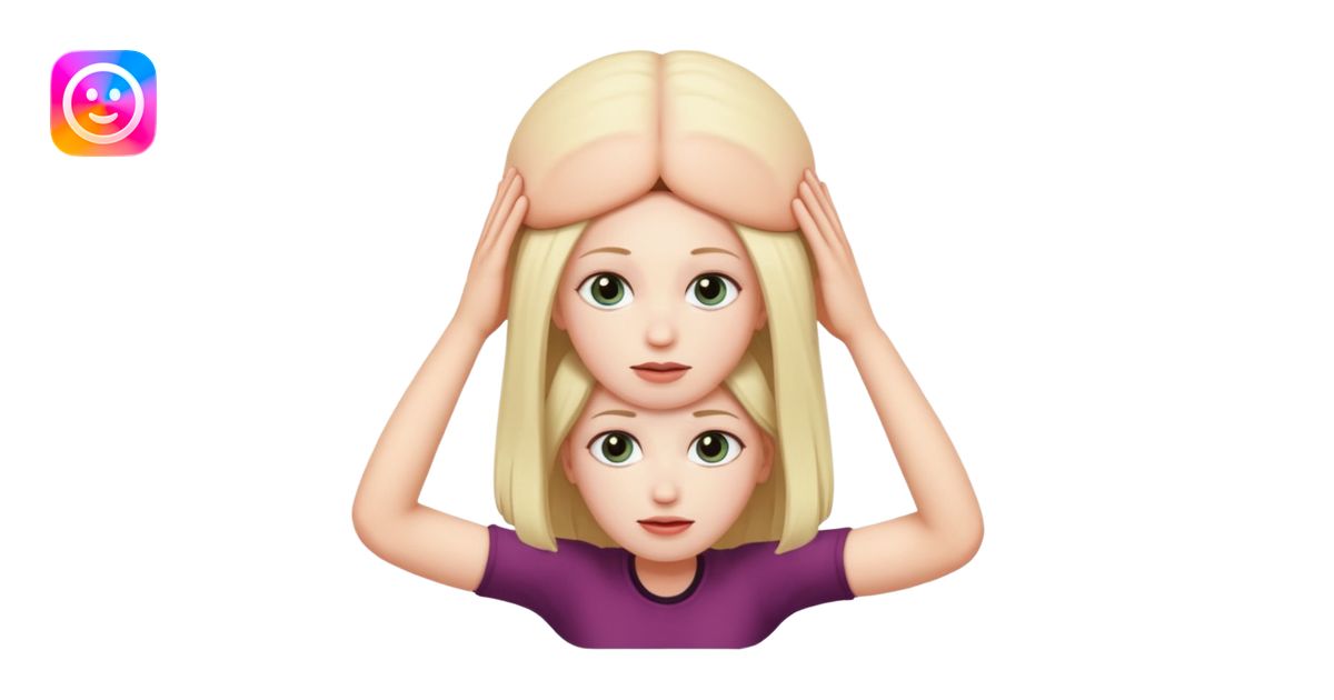 A person sitting on another persons head emoji | AI Emoji Generator