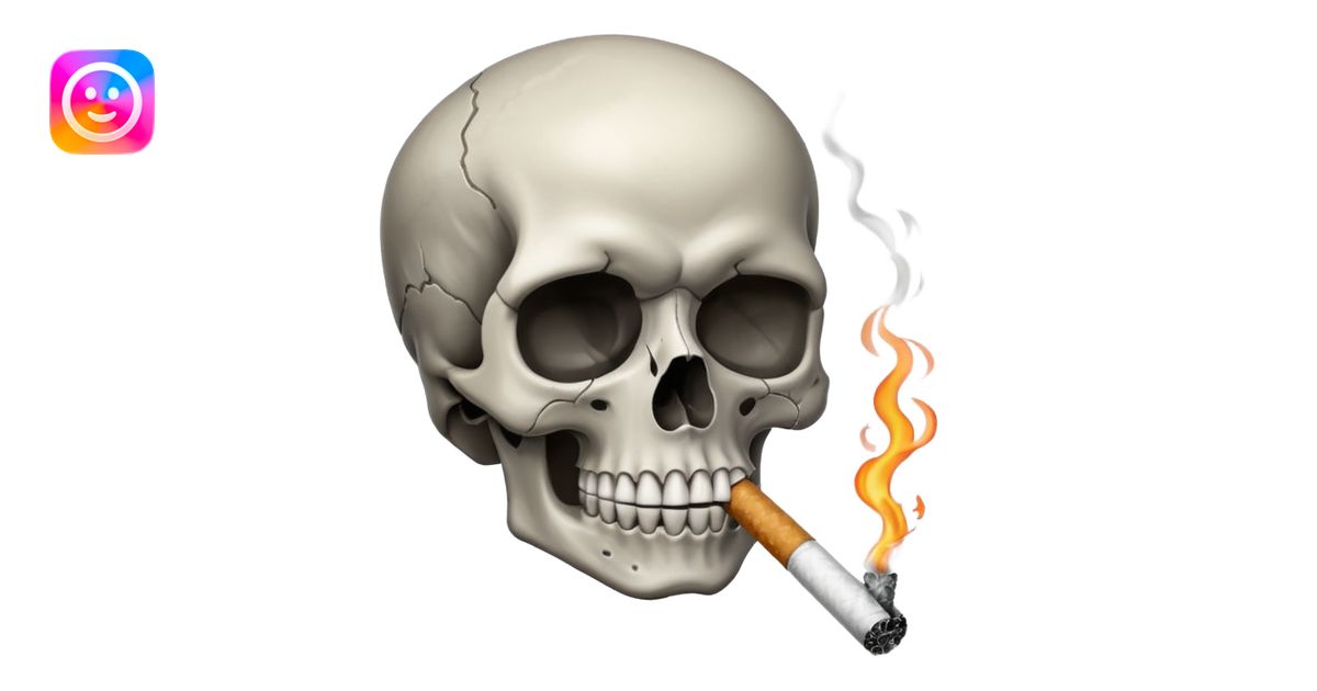 Skull smoking emoji | AI Emoji Generator