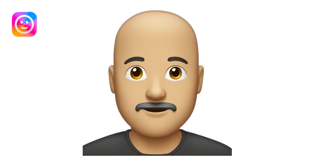 bald man with goatee emoji | AI Emoji Generator