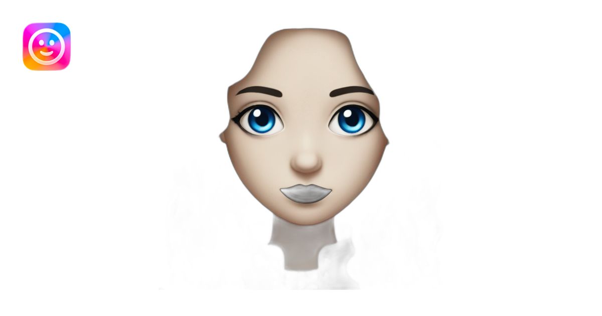 goth girl with blue eyes emoji | AI Emoji Generator