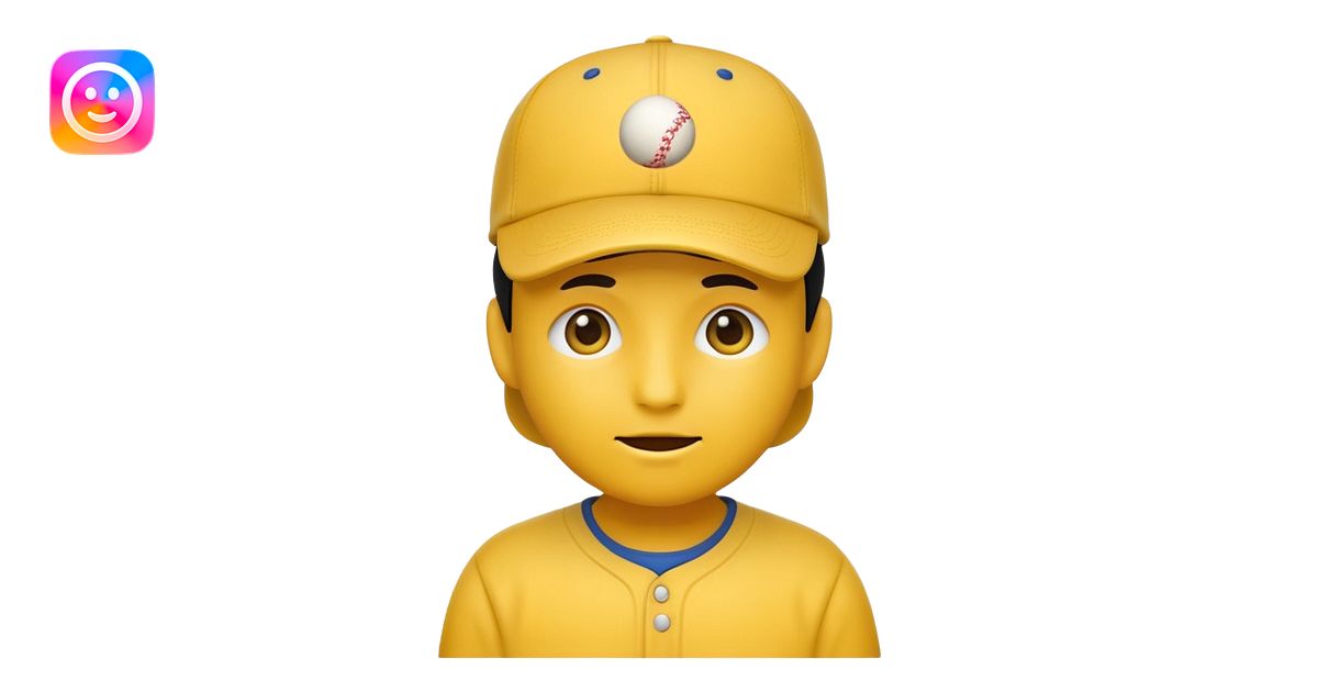 an emoji with no face with a baseball cap on emoji | AI Emoji Generator