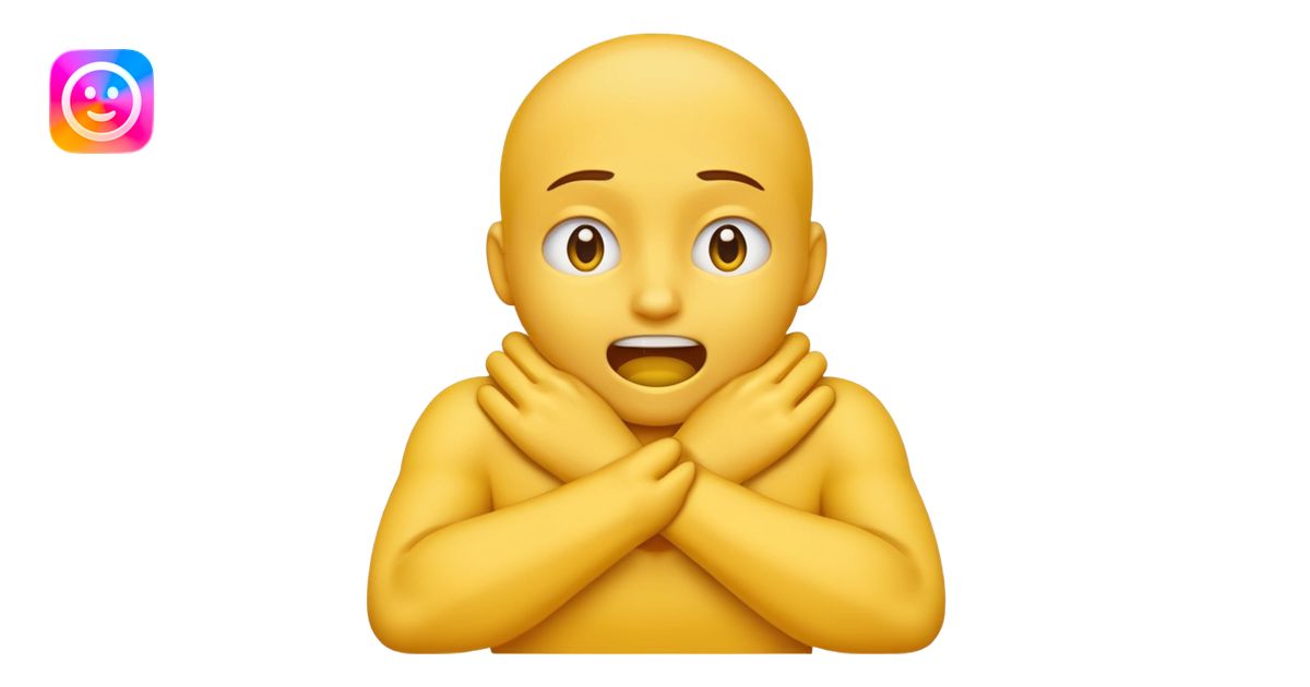 yellow emoji hands choking itself, tight around the neck aggressively ...