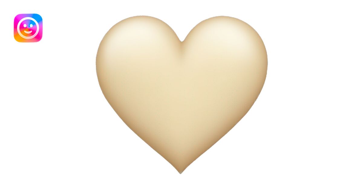 light beige heart emoji | AI Emoji Generator