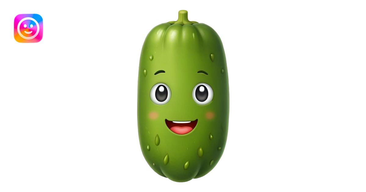 Pickle with heart eyes emoji | AI Emoji Generator