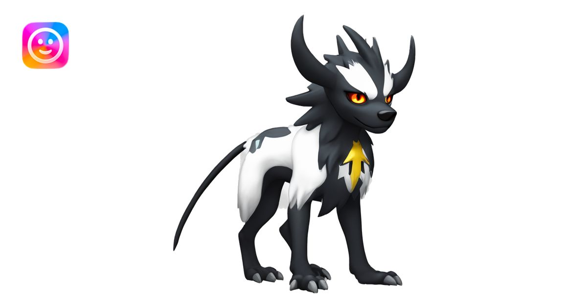 Cool Edgy Absol-Houndoom-Luxray Fakémon Digimon with Edgy markings ...