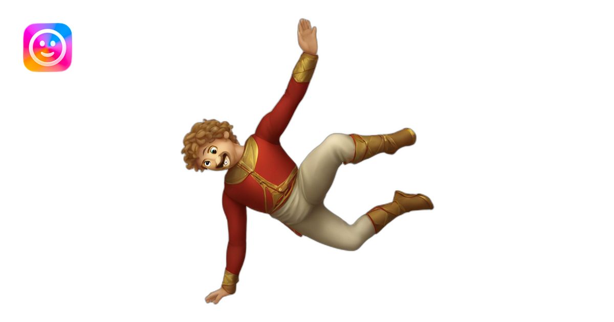 medieval circus acrobat doing a backflip emoji | AI Emoji Generator
