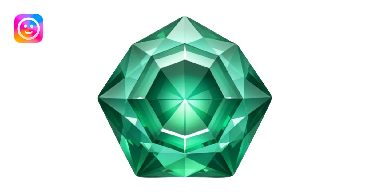 A JEWEL CUTTED IN HALF emoji | AI Emoji Generator