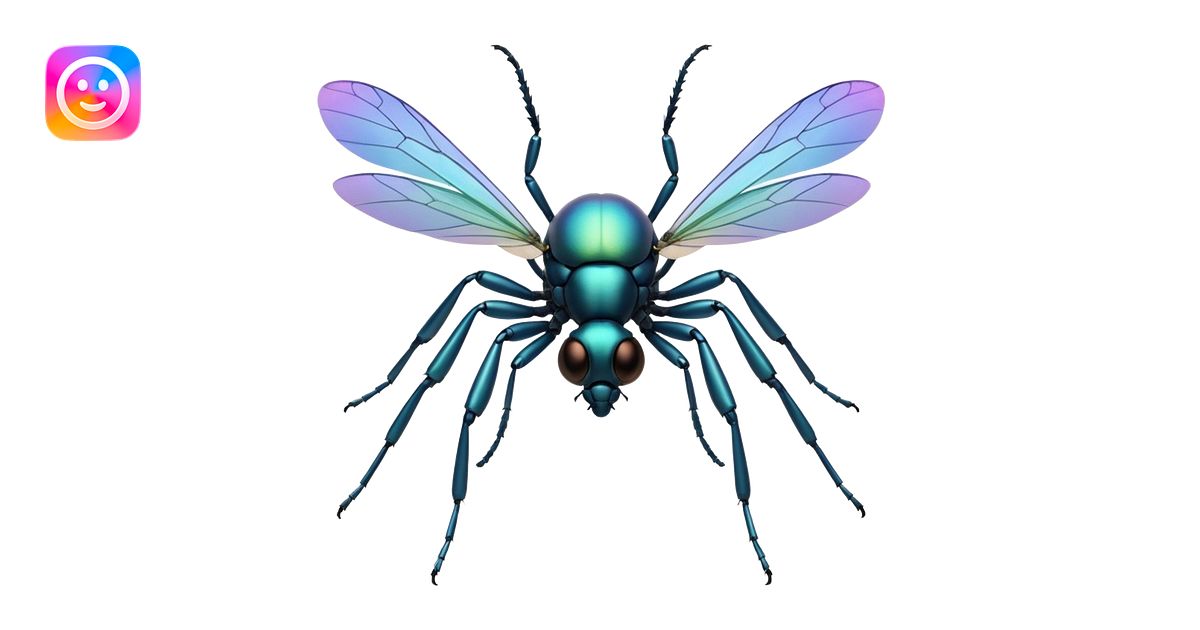 Create a highly polished, 3D game UI–style illustration of a FLY emoji ...