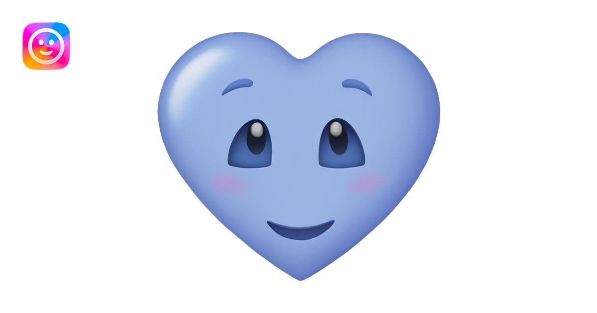 Periwinkle colored heart emoji | AI Emoji Generator