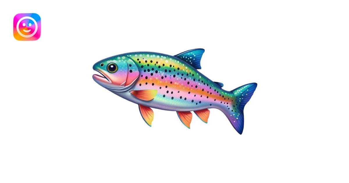 Rainbow trout emoji | AI Emoji Generator