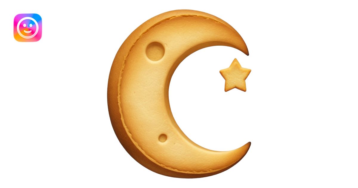 elongated in the shape of a crescent moon crouton without a face emoji ...