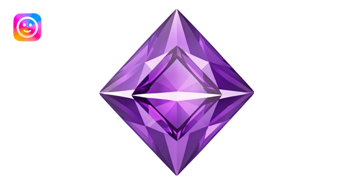 purple cian diamond emoji | AI Emoji Generator