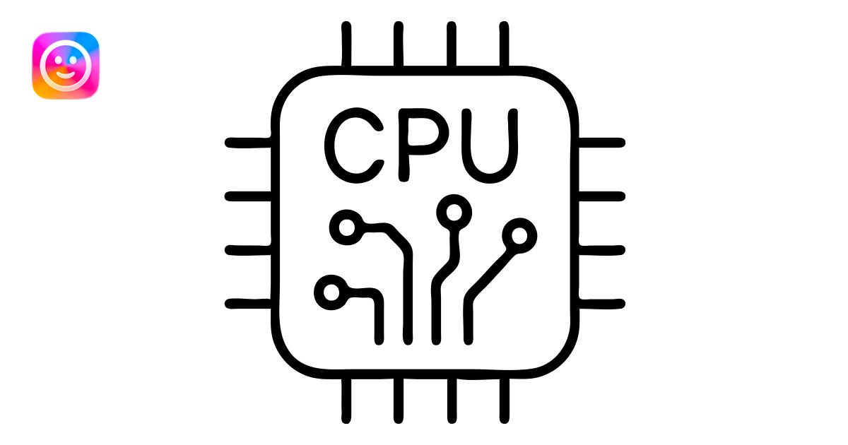 Central Processing Unit (CPU) microchip with circuit pattern details ...