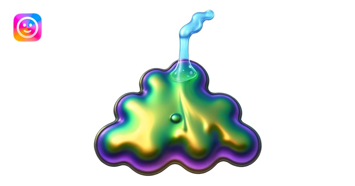 3D render of Oil Slick, toxic waste aesthetic, bubbling liquid ...