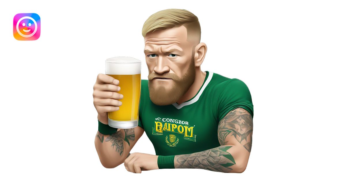 conor mcgregor drinking beer emoji | AI Emoji Generator