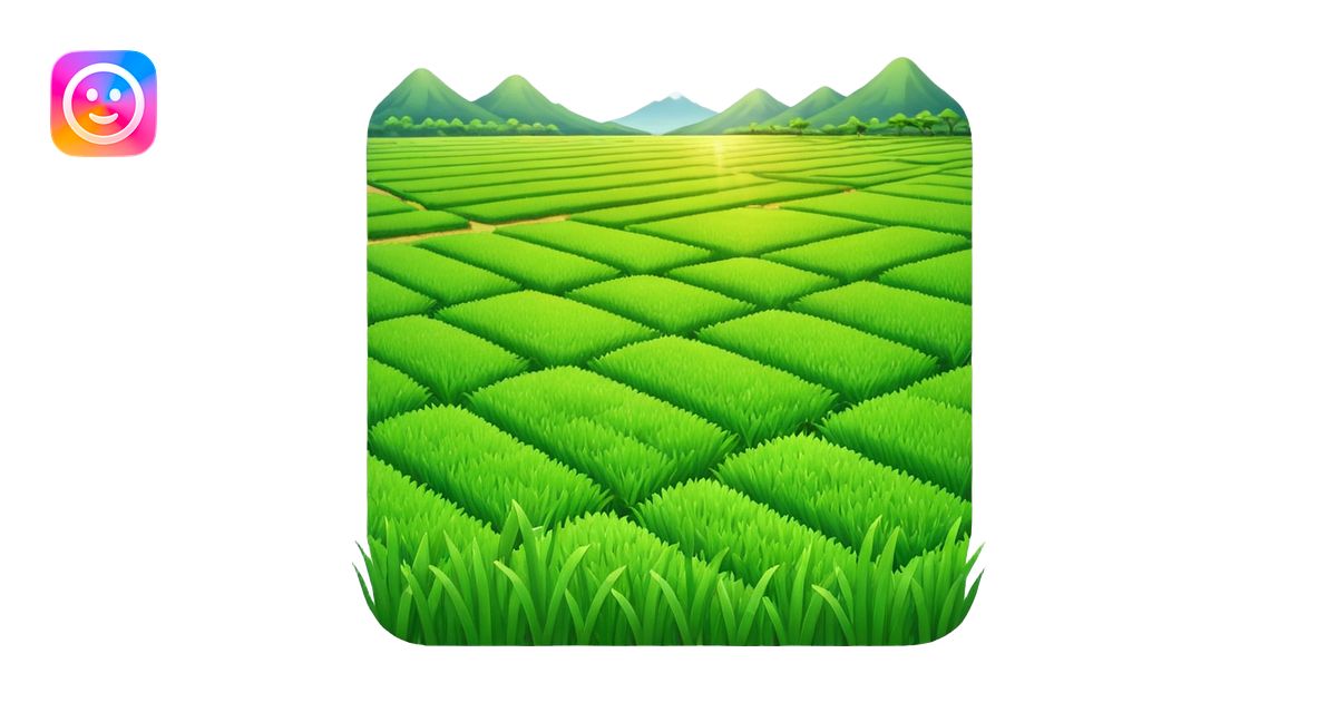 Draw an emoji of a rice field. emoji | AI Emoji Generator