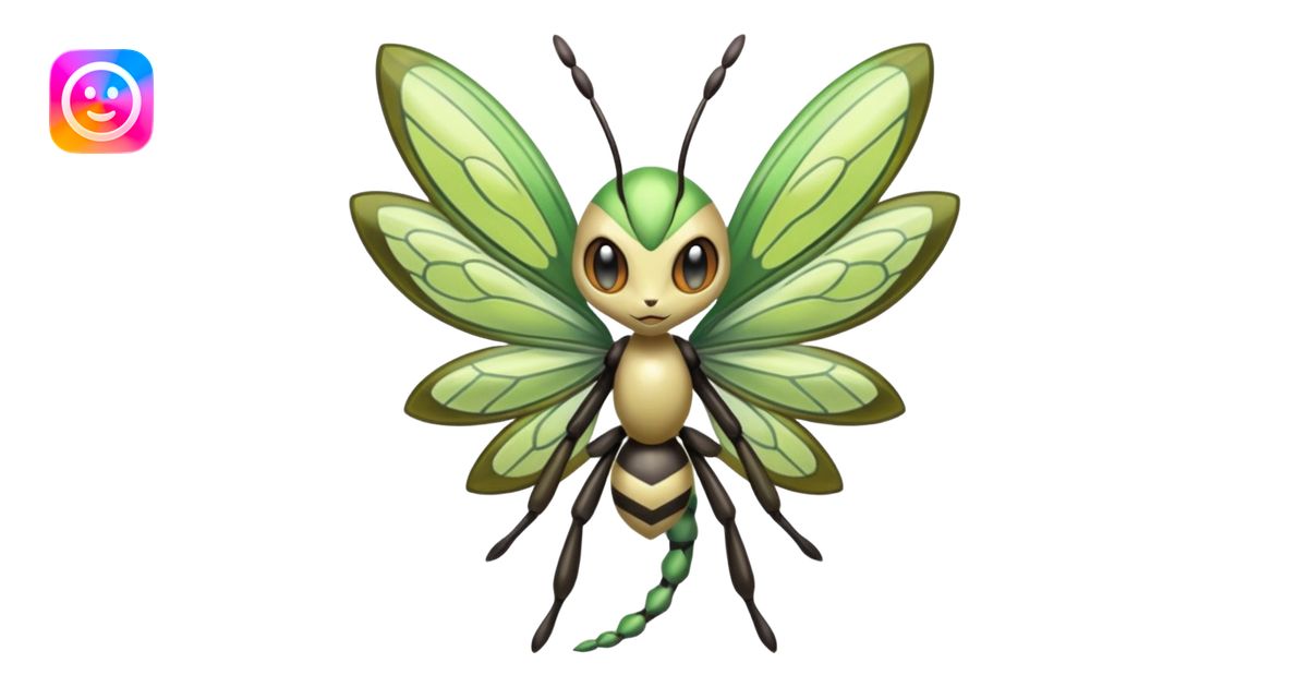 Meloetta-Beedrill-Celebi-fusion emoji | AI Emoji Generator