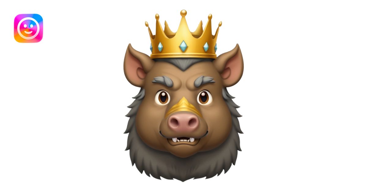 boar King emoji | AI Emoji Generator