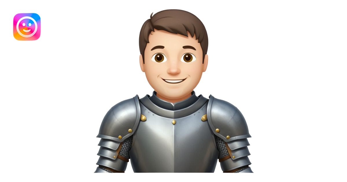 A medieval knight with a belly too big for his armor emoji | AI Emoji ...