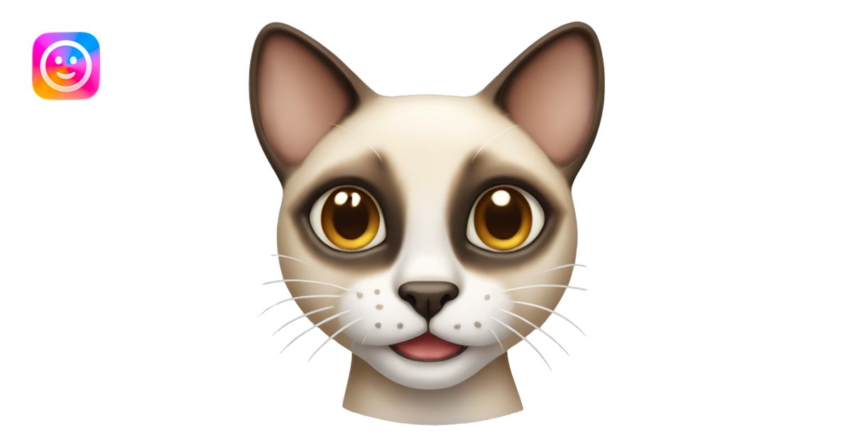 siamese cat with bottom tooth sticking out emoji | AI Emoji Generator