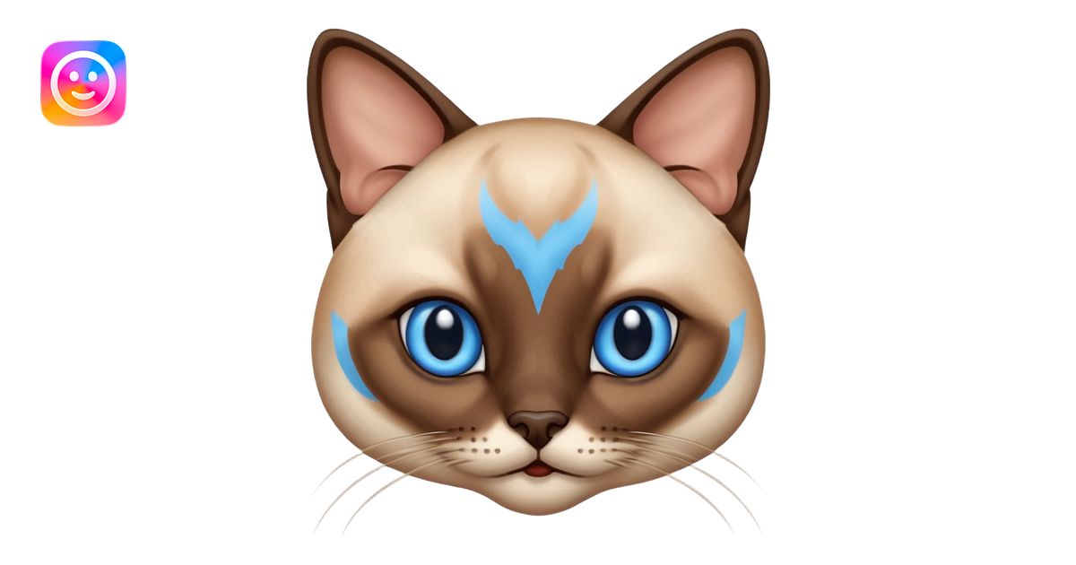 Siamese cat face emoji | AI Emoji Generator
