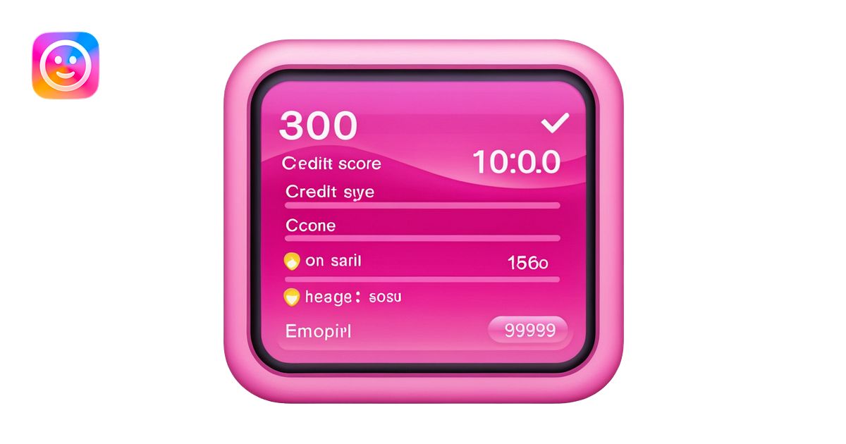 pink credit score check emoji | AI Emoji Generator