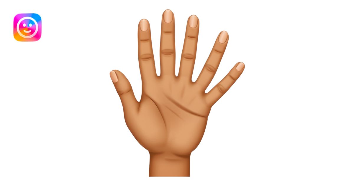 Mano mostrando 4 dedos emoji | AI Emoji Generator