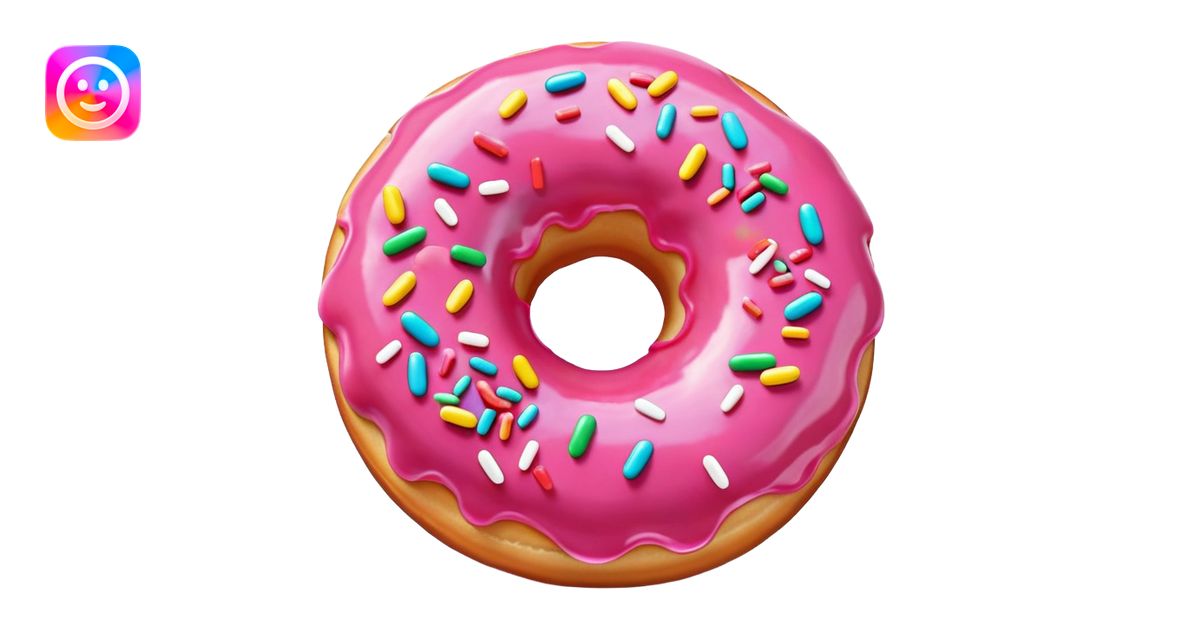 pink donut with sprinkles emoji | AI Emoji Generator