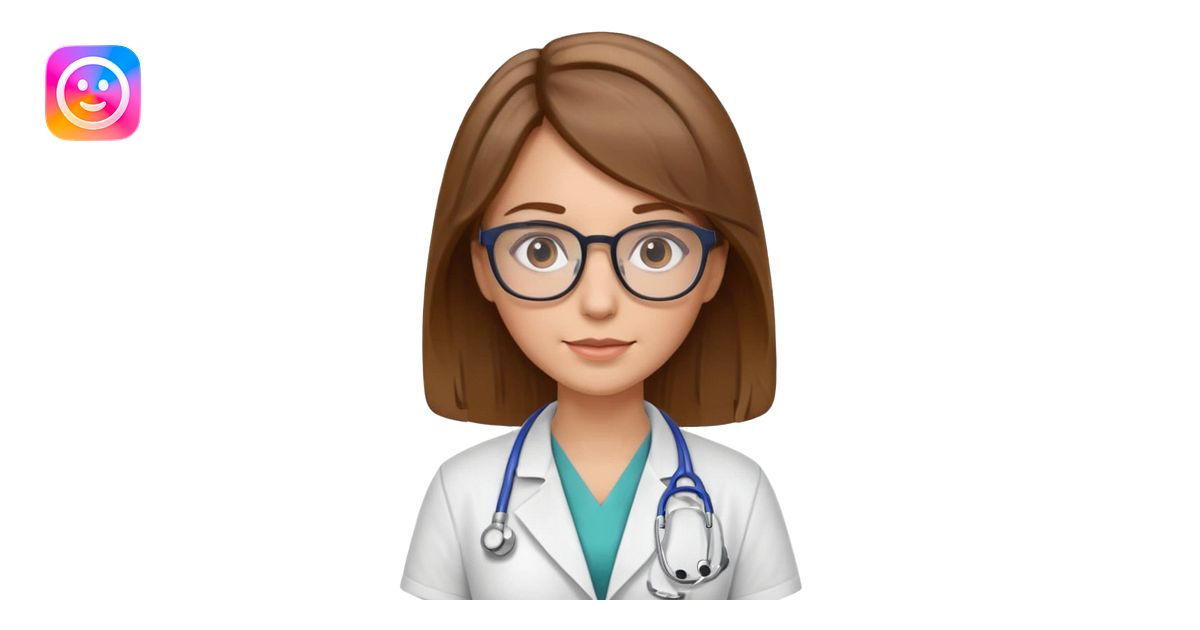 doctor woman with brown hair with blonde highlights, she has glasses ...