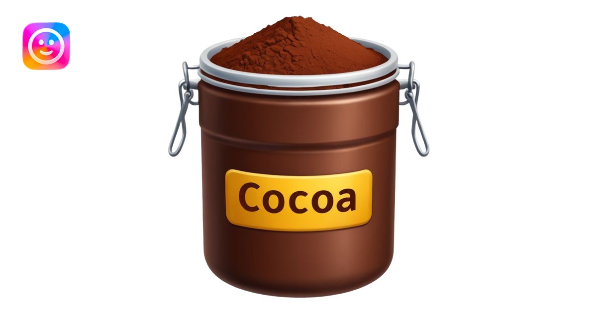 container of cocoa powder emoji | AI Emoji Generator