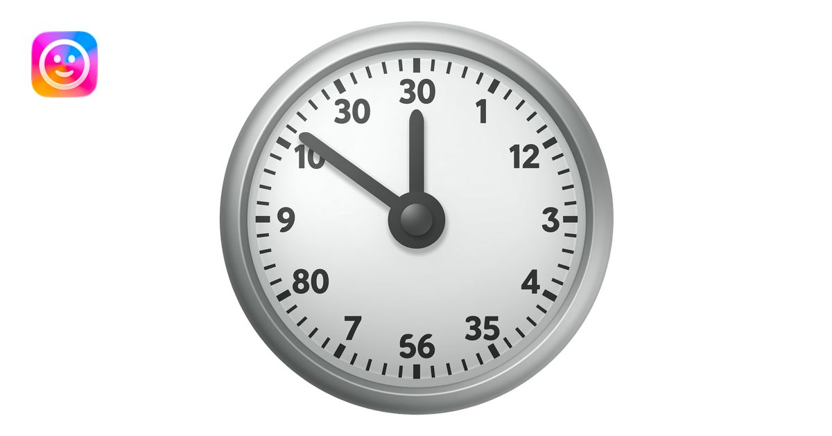 simple glass timer set 30 minutes emoji | AI Emoji Generator