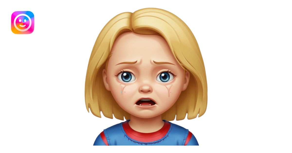 Girl name chucky crying and flooding the place emoji | AI Emoji Generator