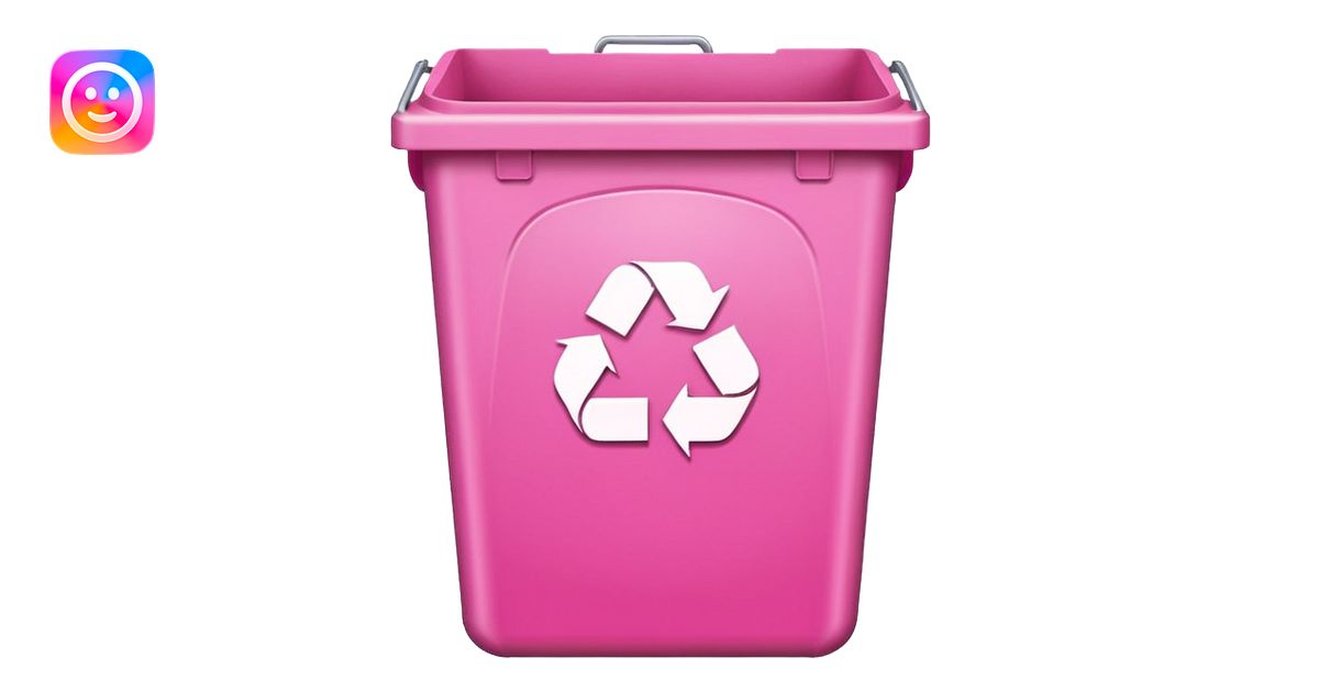 pink recycle bin emoji | AI Emoji Generator