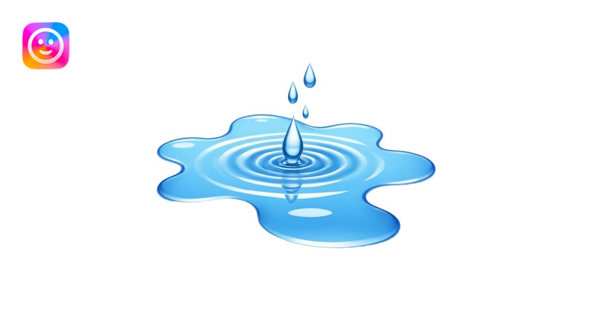 Blue puddle emoji | AI Emoji Generator